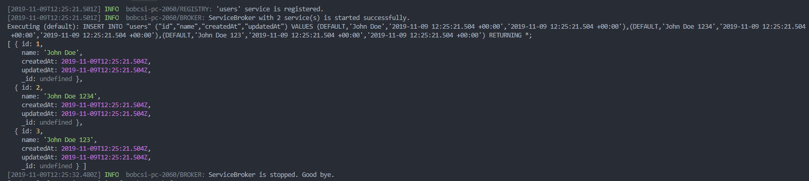 INSERT autoincrement id get null · Issue #142 · moleculerjs/moleculer-db · GitHub