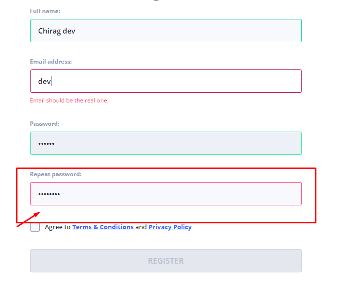 Fix: display password not match message (part 7) · Issue #3758 · ever-co/ever-gauzy · GitHub