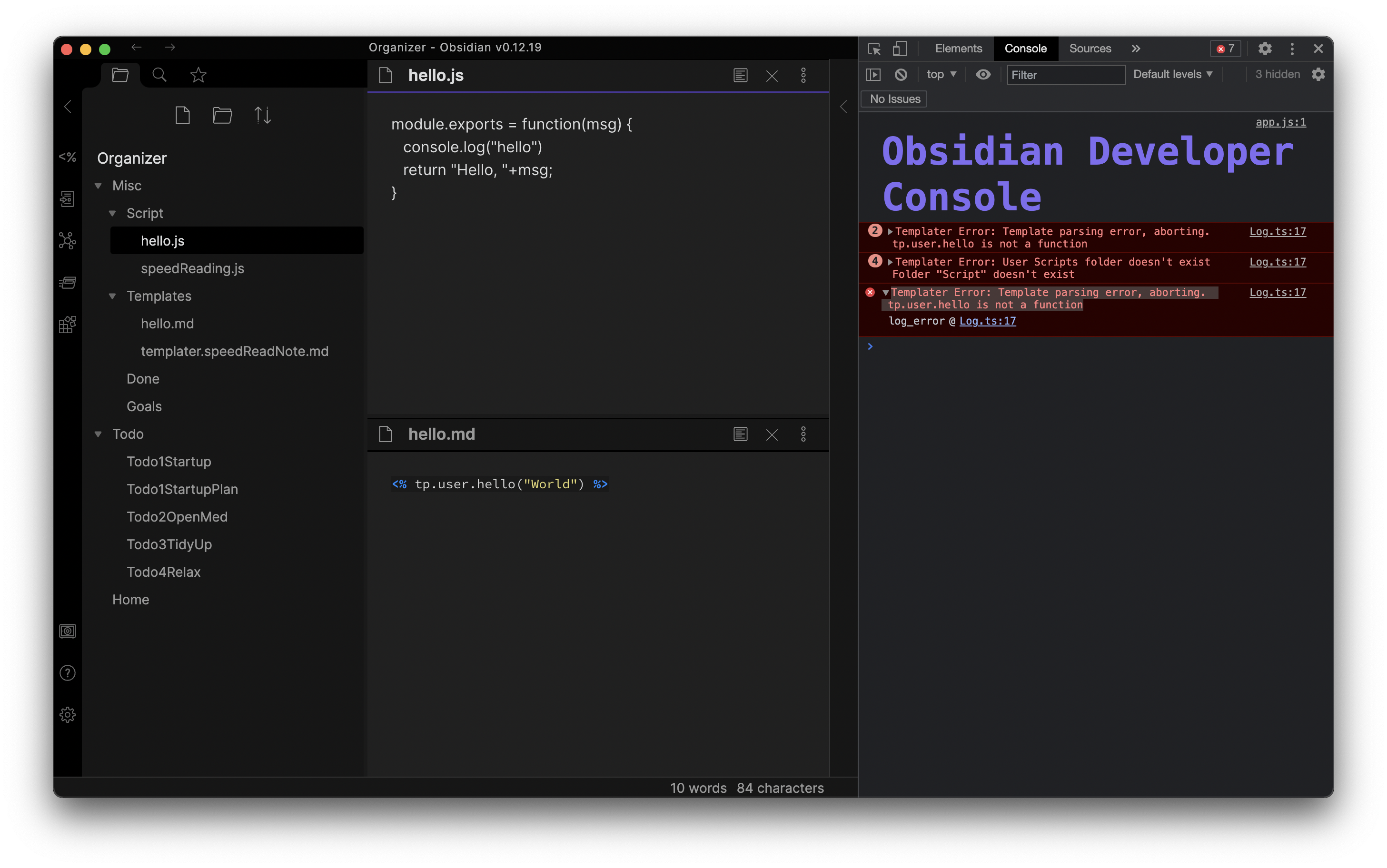 Er Is Empty · Issue 443 · Silentvoid13templater · Github 