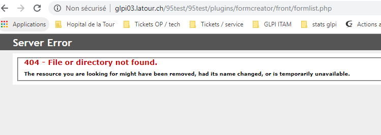 error on first display of formcreator · Issue #1810 · pluginsGLPI/formcreator · GitHub