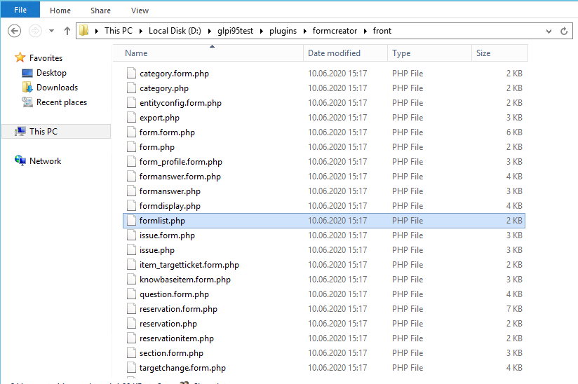 error on first display of formcreator · Issue #1810 · pluginsGLPI/formcreator · GitHub