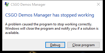 Is the program suppoed to crash when "watching" a demo? · Issue #429 · akiver/cs-demo-manager ...