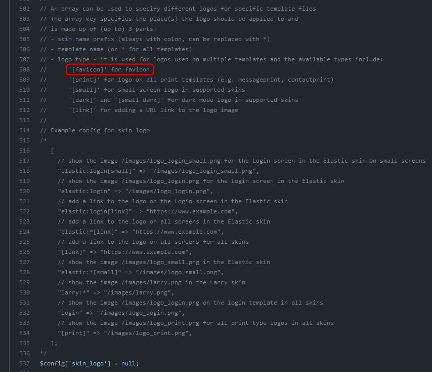 How to change favicon & logos when using elastic skin · Issue #8882 · roundcube/roundcubemail ...