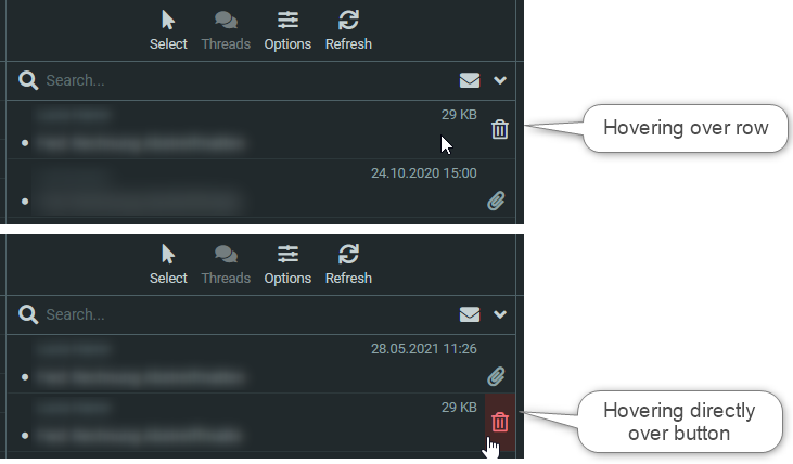 Elastic: delete button too far from list of mails · Issue #7141 · roundcube/roundcubemail · GitHub