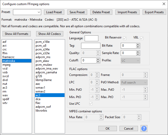 Custom Ffmpeg Export Cannot Export Matroska Format Opus Codec · Issue 4741 · Audacity