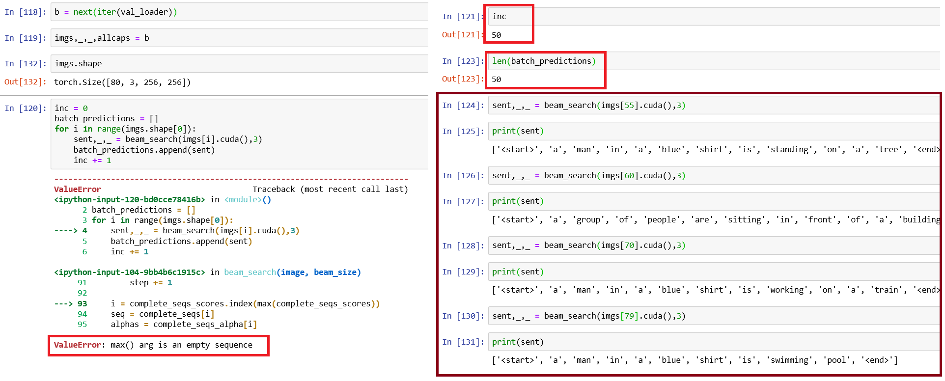 Error In Computing The Beam Search For All Images · Issue 18 · Sgrvinod A Pytorch Tutorial To