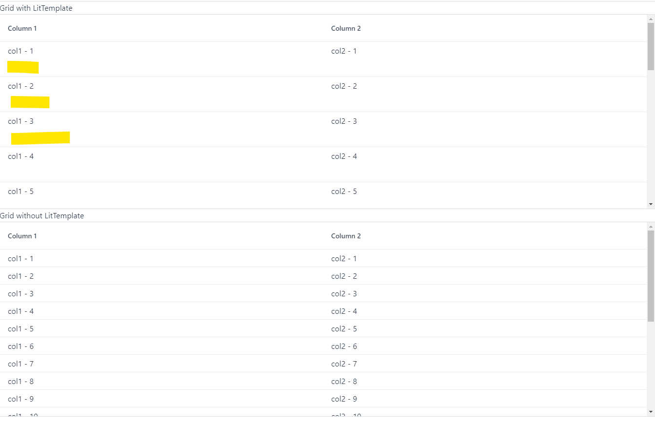Empty space on details when Grid is used with LitTemplate · Issue #2534 · vaadin/flow-components ...