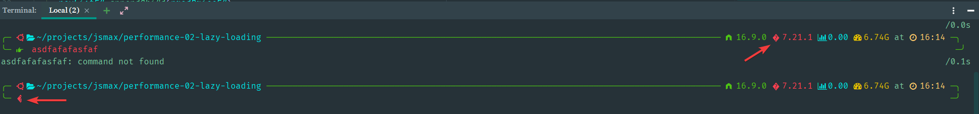 How can I set up the output of the npm version (not the local version ...