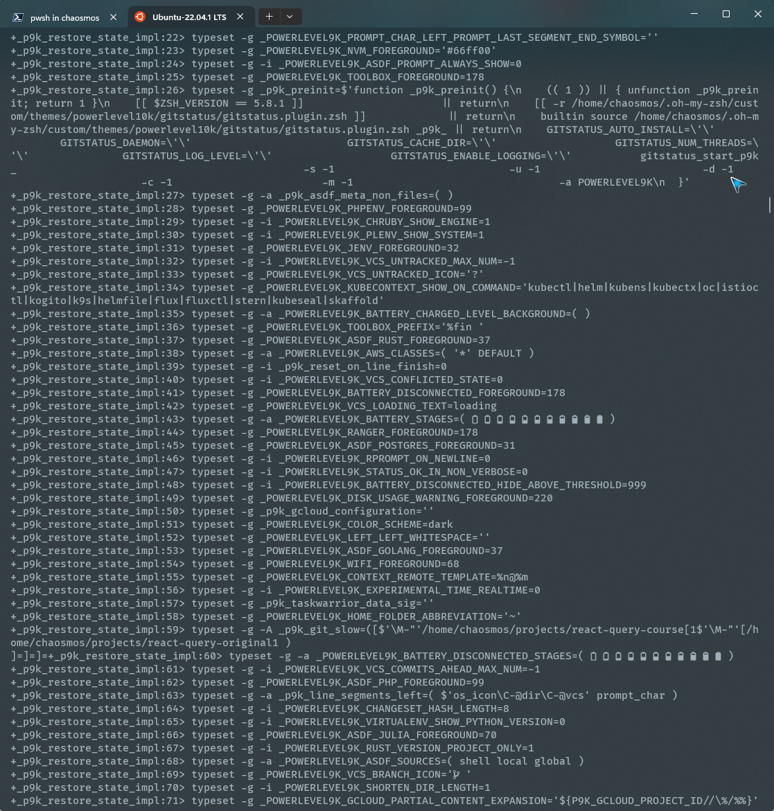 When starting a new session, the following message is displayed: "sed ...