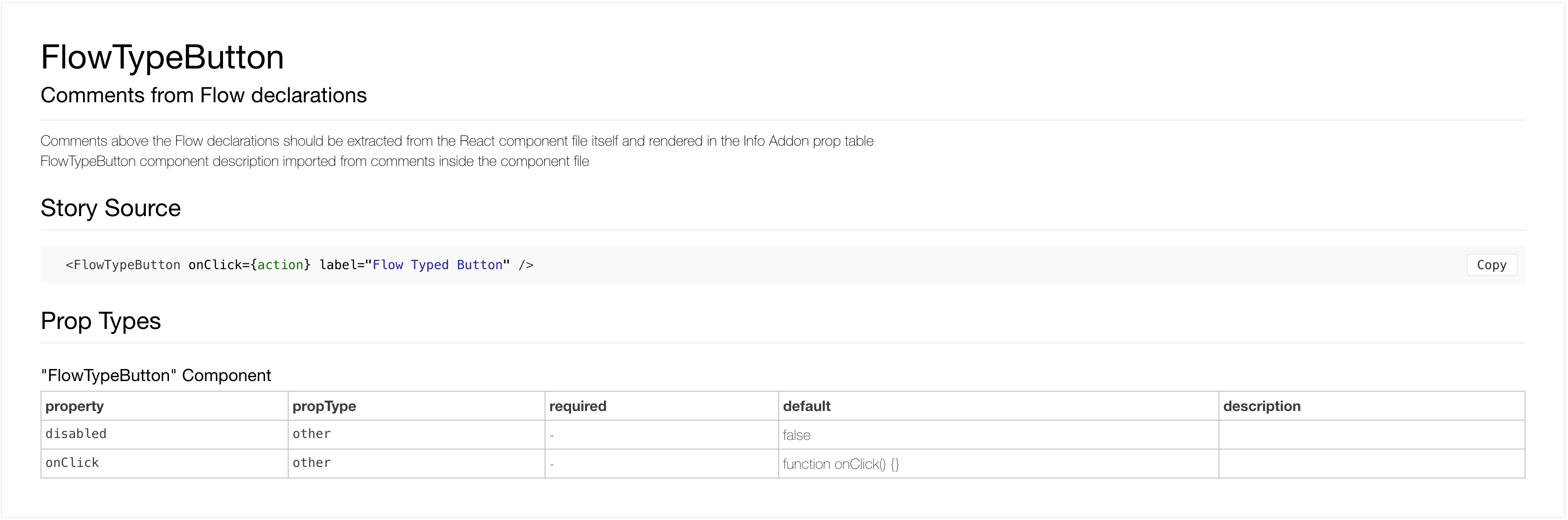 CRA v2.1.8 and @storybook v5.1.0-alpha.24 addon-info not working for Flow types · Issue #6491 ...
