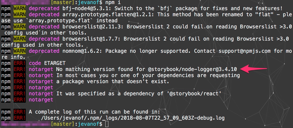 node-logger v3.4.10 won't install as @storybook/react dependency · Issue #3990 · storybookjs ...