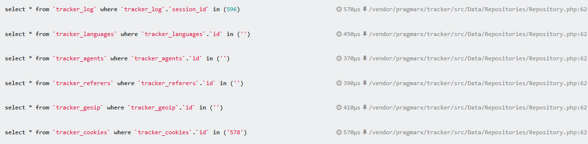 High server load and high number of queries · Issue #436 · antonioribeiro/tracker · GitHub