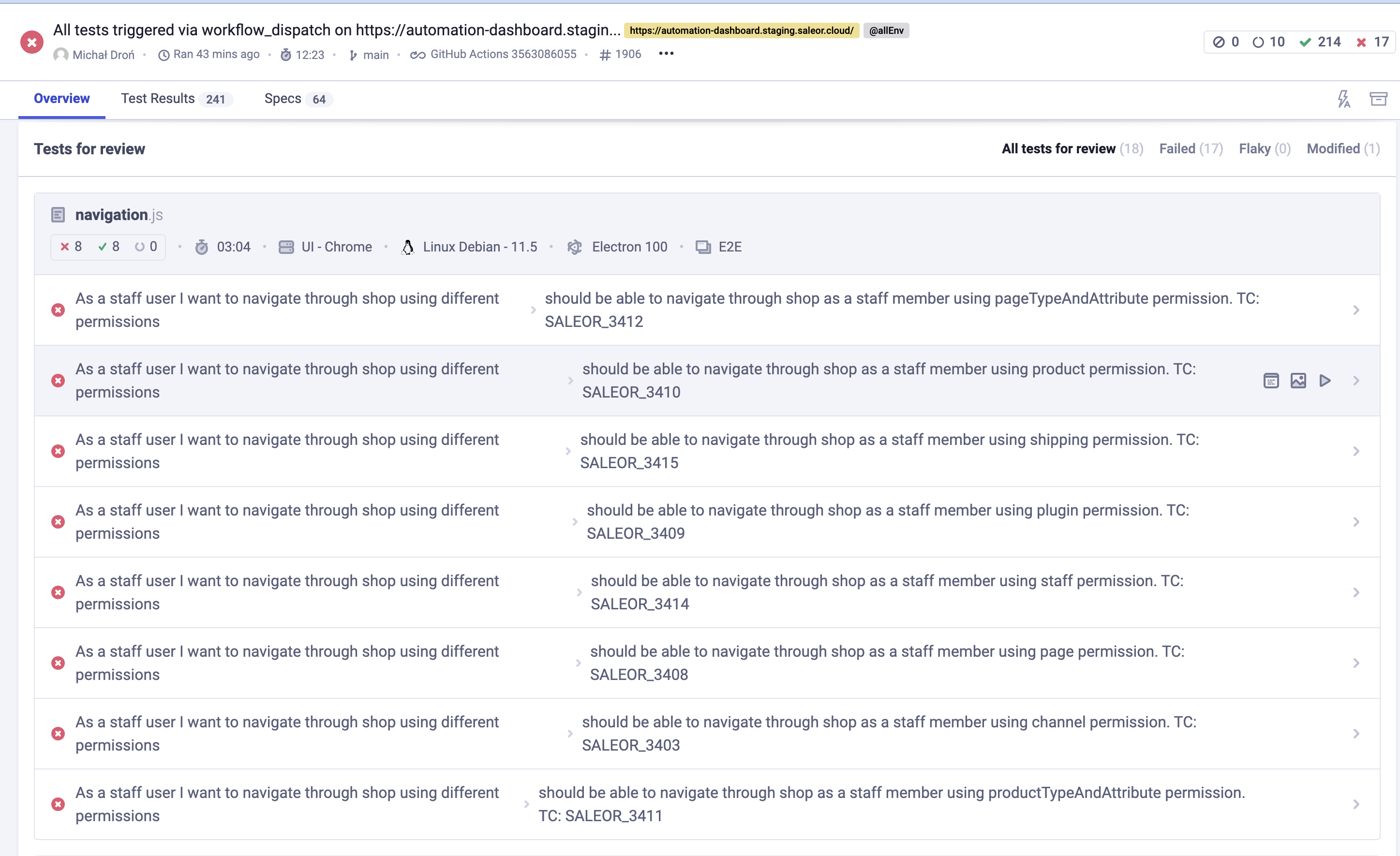 Fix Test For Navigation · Issue 2726 · Saleorsaleor Dashboard · Github