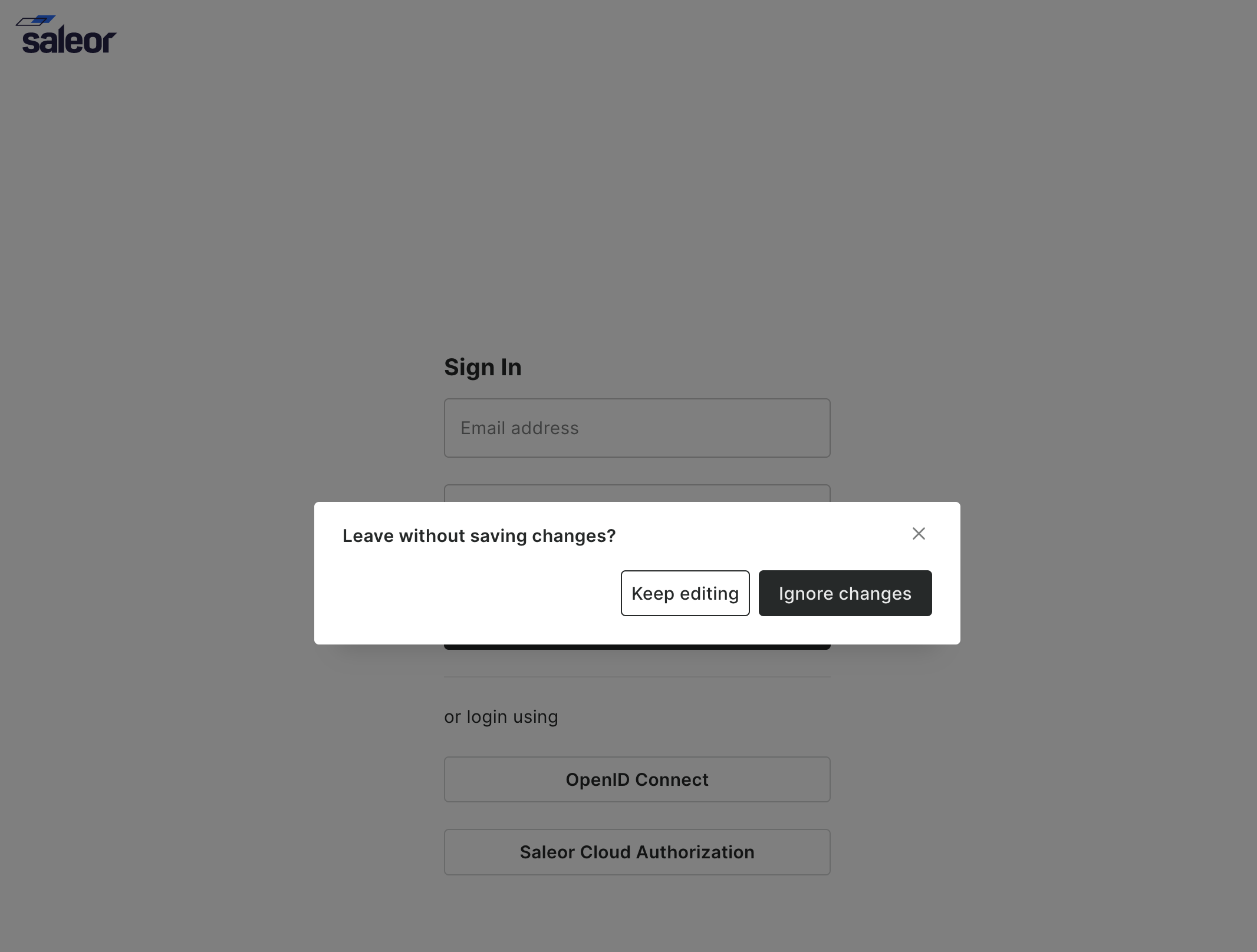 Unsaved changes popup when logging out · Issue #2976 · saleor/saleor ...