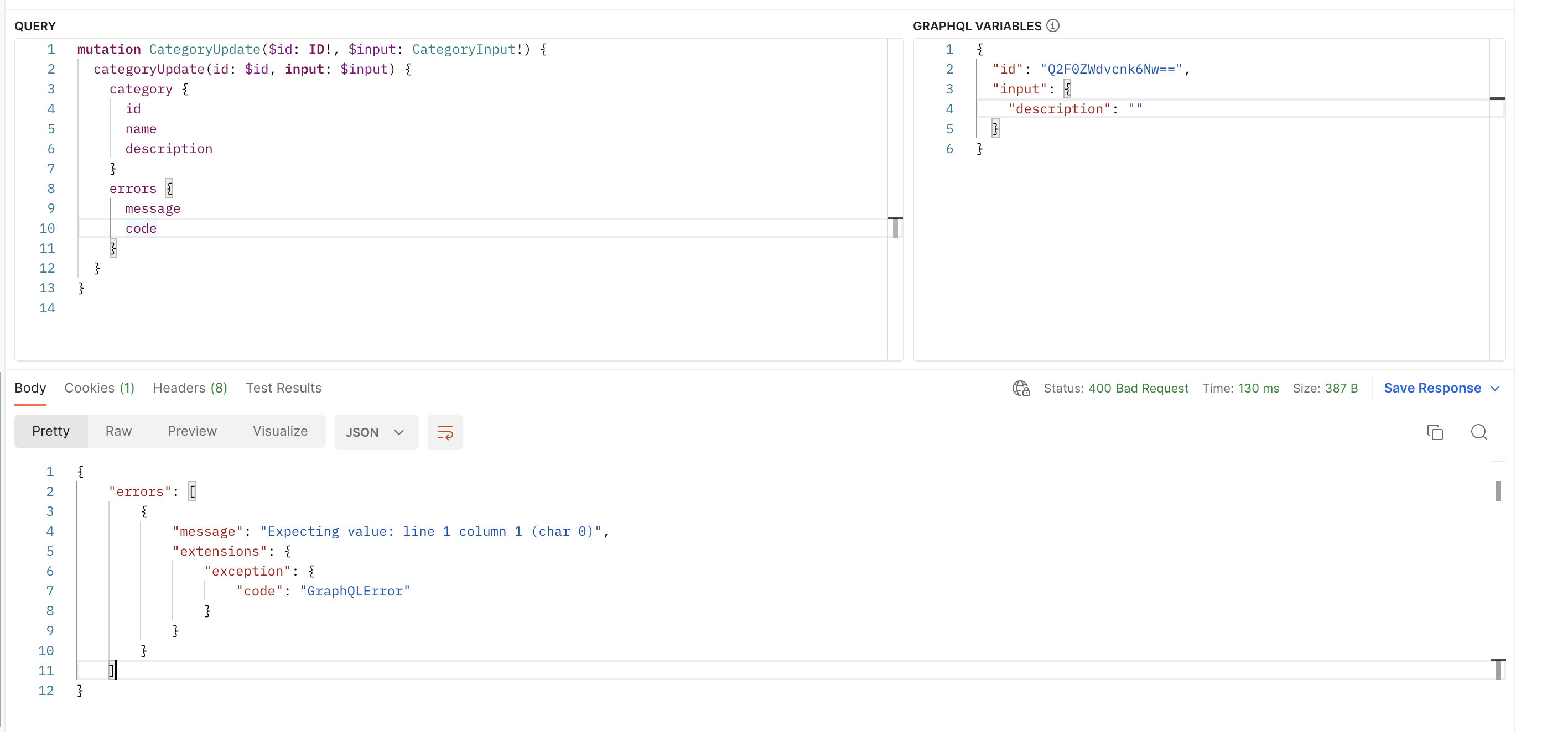 Bug: A different way of handling error for empty JSONString when it ...