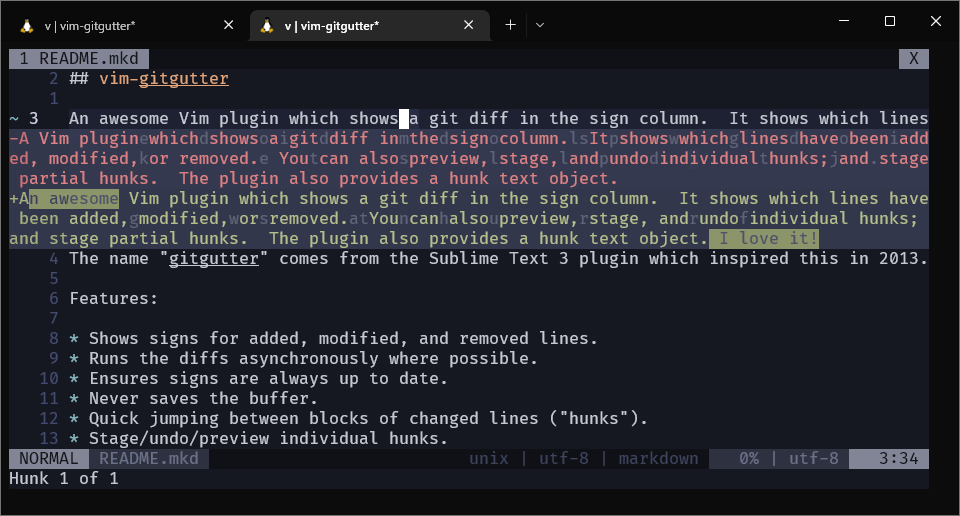 Height of the floating window is not wrapping-aware · Issue #846 · airblade/vim-gitgutter · GitHub