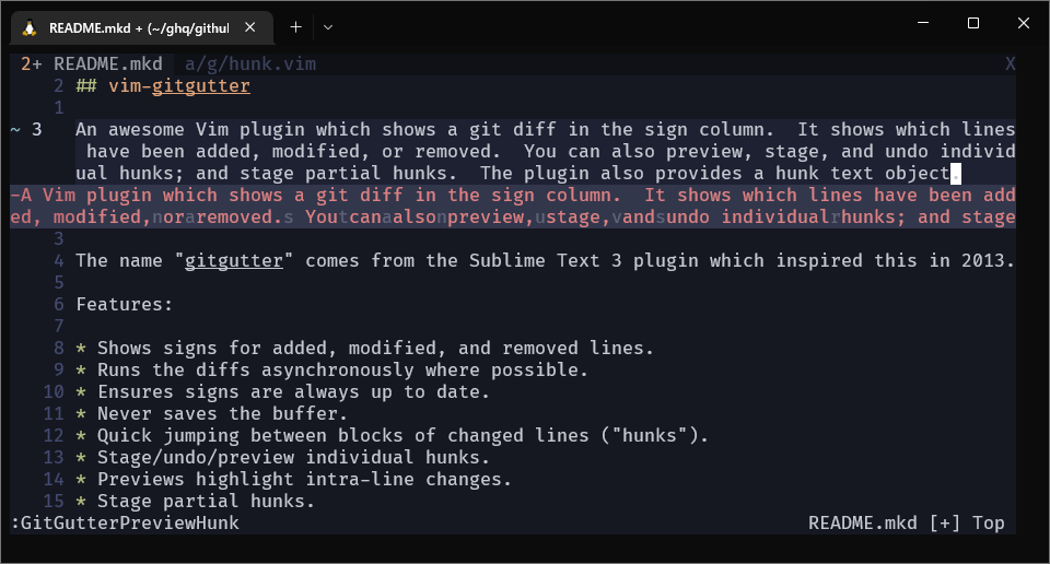 Height of the floating window is not wrapping-aware · Issue #846 · airblade/vim-gitgutter · GitHub