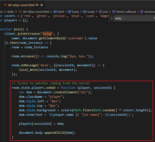 "room.state.players.onAdd" is not triggered (run official examples locally) · Issue #93 ...