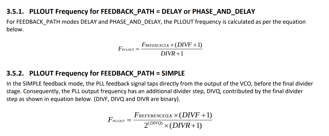 SB_PLL40_CORE parameter DIVQ in PHASE_AND_DELAY mode · Issue #1127 · YosysHQ/nextpnr · GitHub