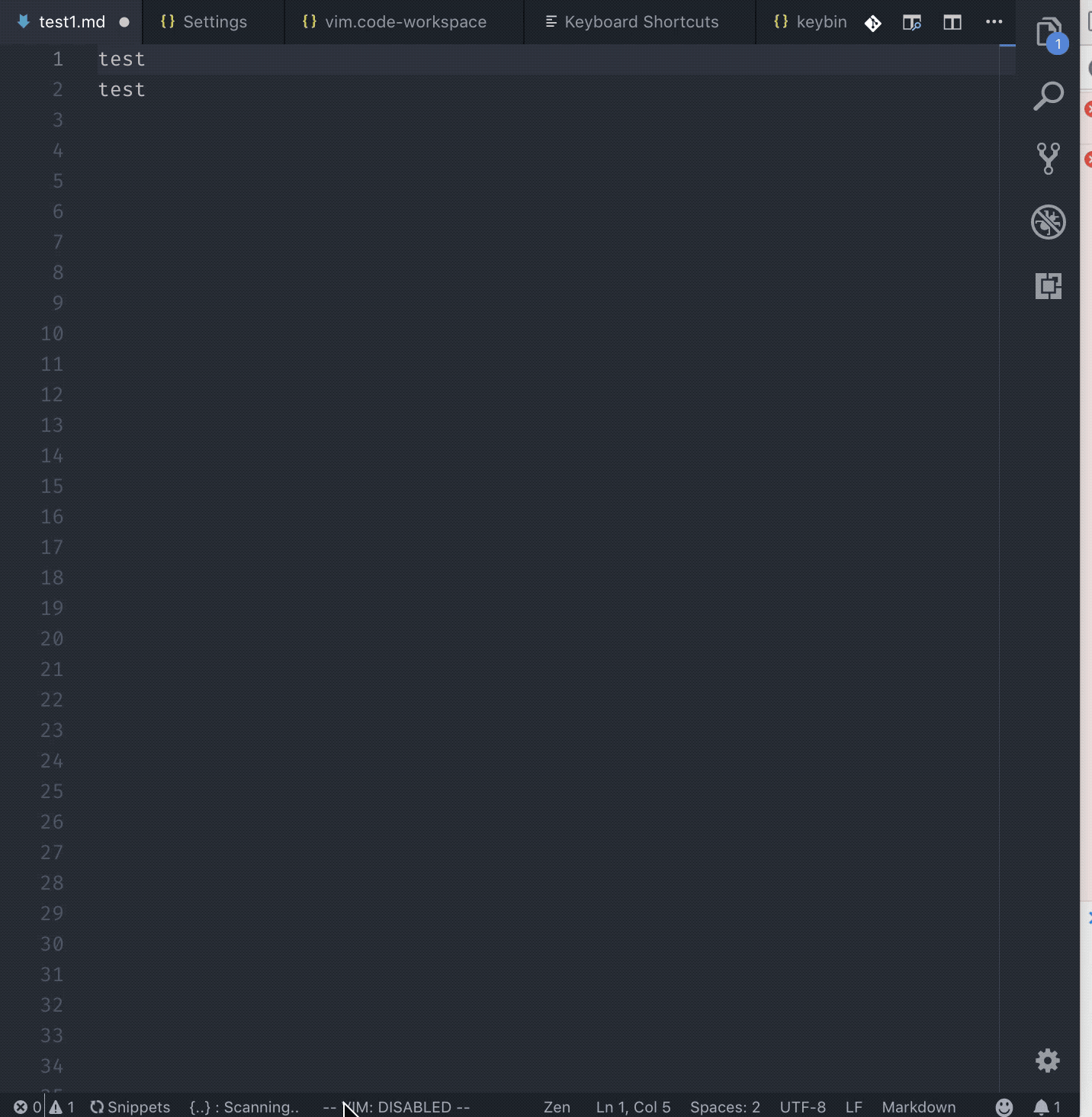 Add selection to next find match misbehaves · Issue #2452 · VSCodeVim/Vim · GitHub