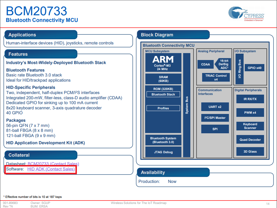 Chipset: BCM20733 Support? · Issue #67 · bluekitchen/btstack · GitHub