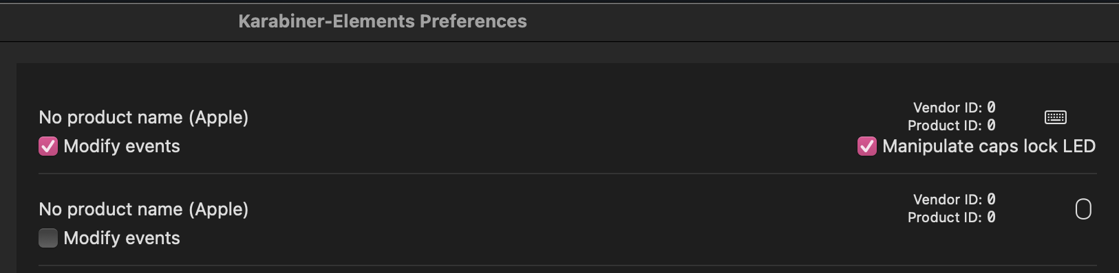 Internal Apple Keyboard not detected correctly on M2 Macbook Air · Issue #3139 · pqrs-org ...