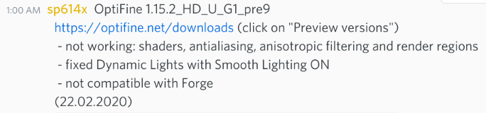 no starting · Issue #3466 · sp614x/optifine · GitHub