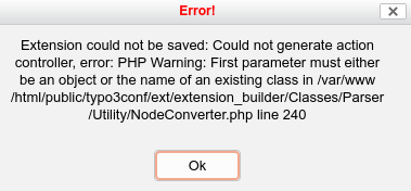 Will not save correctly the extension unter TYPO3 9 · Issue #339 · FriendsOfTYPO3/extension ...