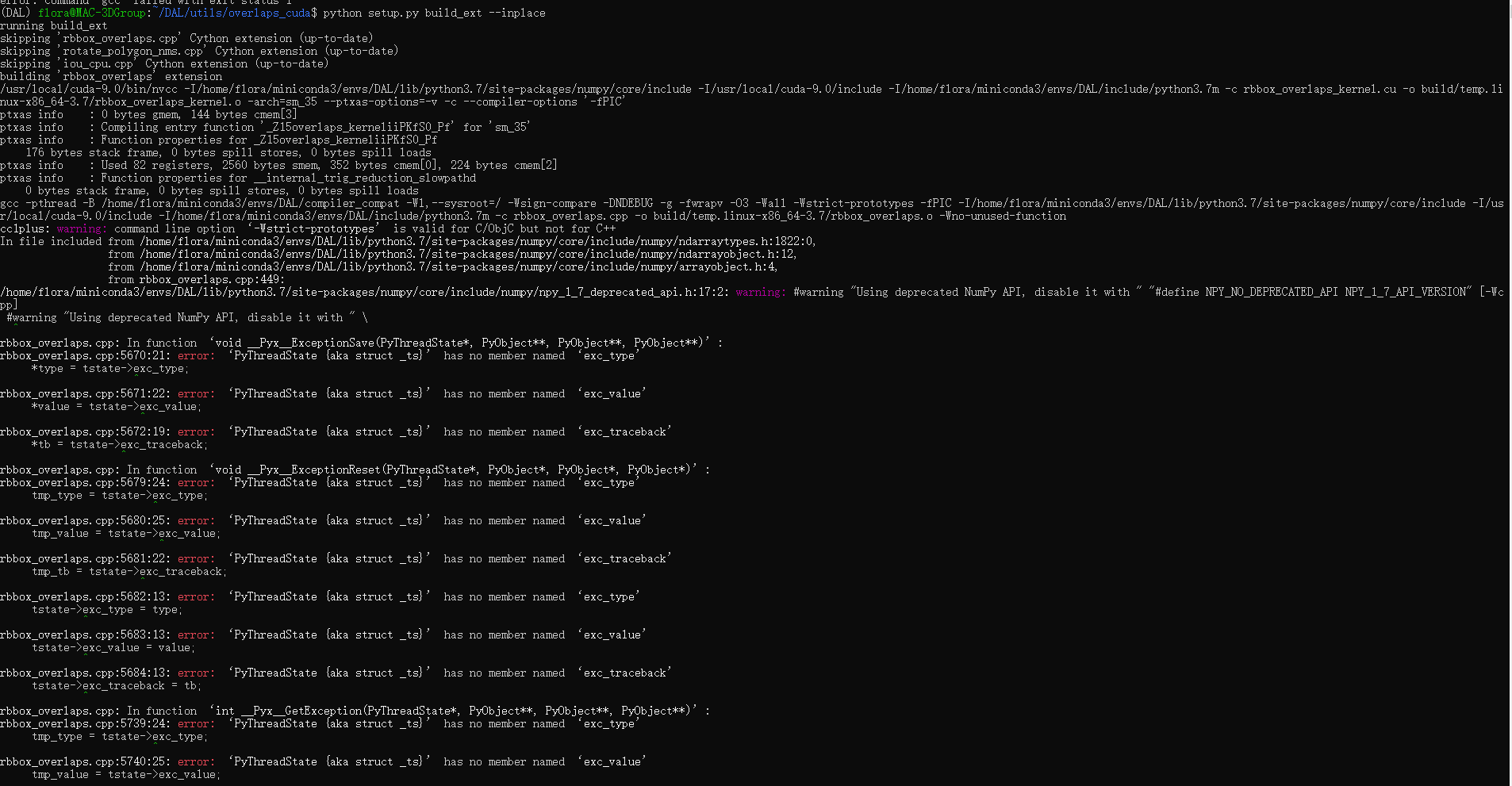 Python Setup py Build ext inplace gcc Issue 5 Ming71 DAL GitHub
