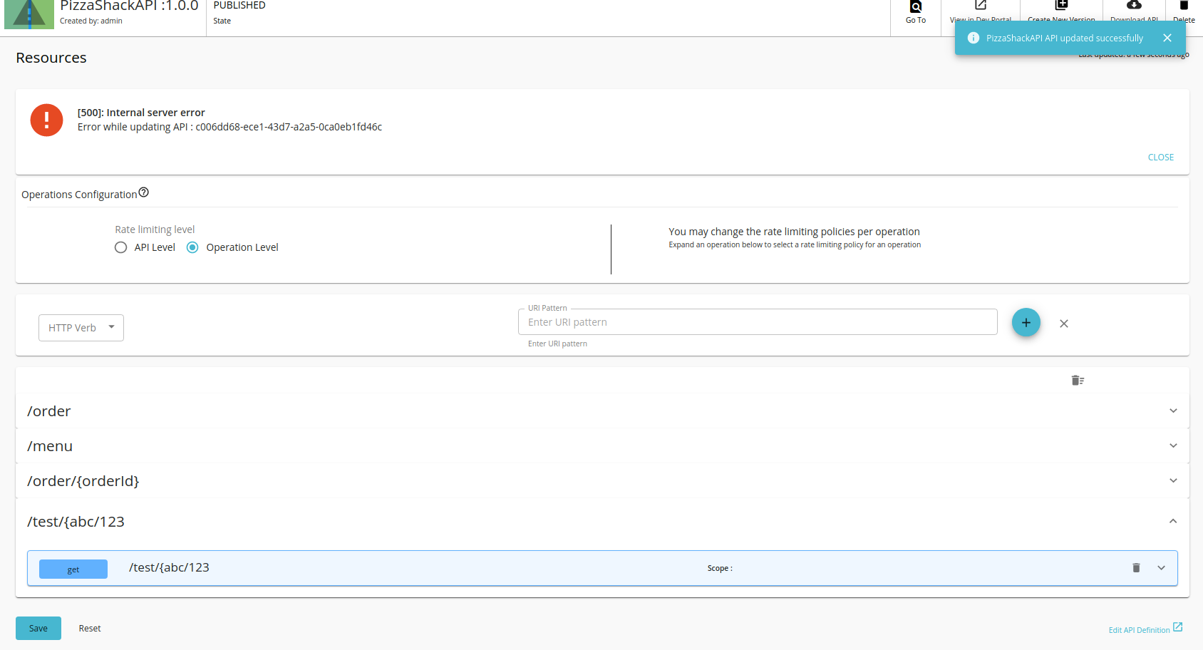 Saving an API with an invalid URI pattern · Issue #11367 · wso2/product ...