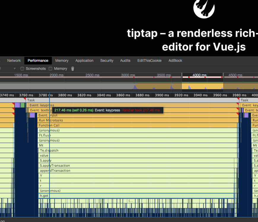 Table have performance issues when entering · Issue #516 · ueberdosis/tiptap · GitHub