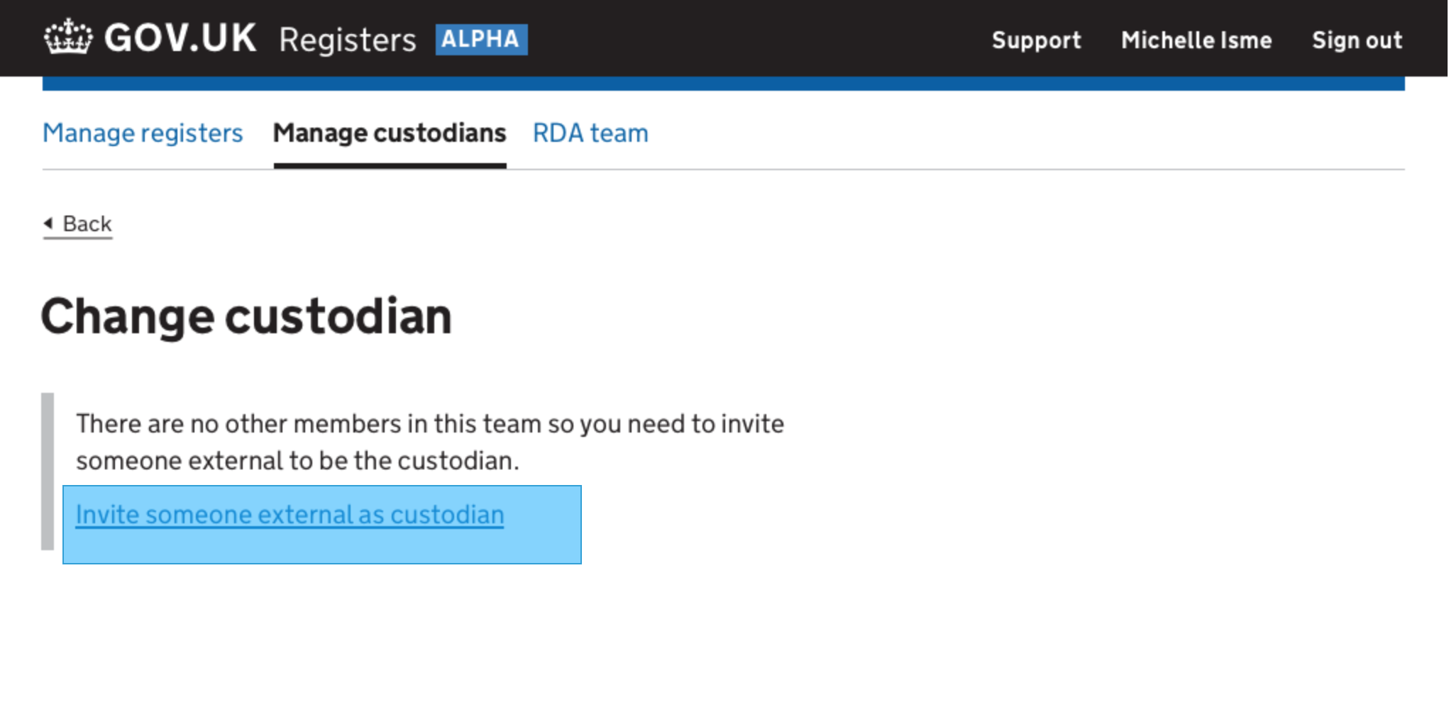 Invite someone external as custodian · Issue #48 · openregister ...