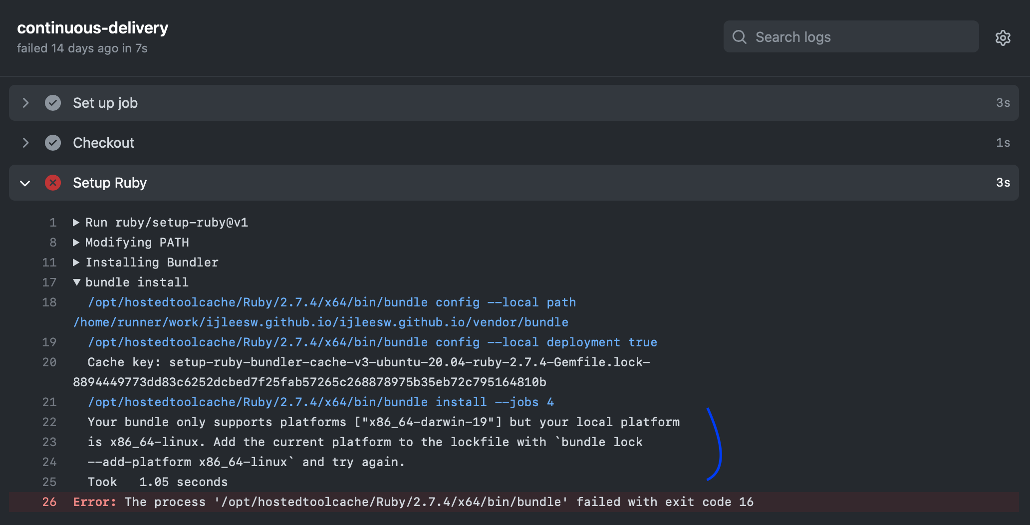 Automatic Build Failed During Setup Ruby Phase · Issue 393 · Cotes2020jekyll Theme Chirpy · Github