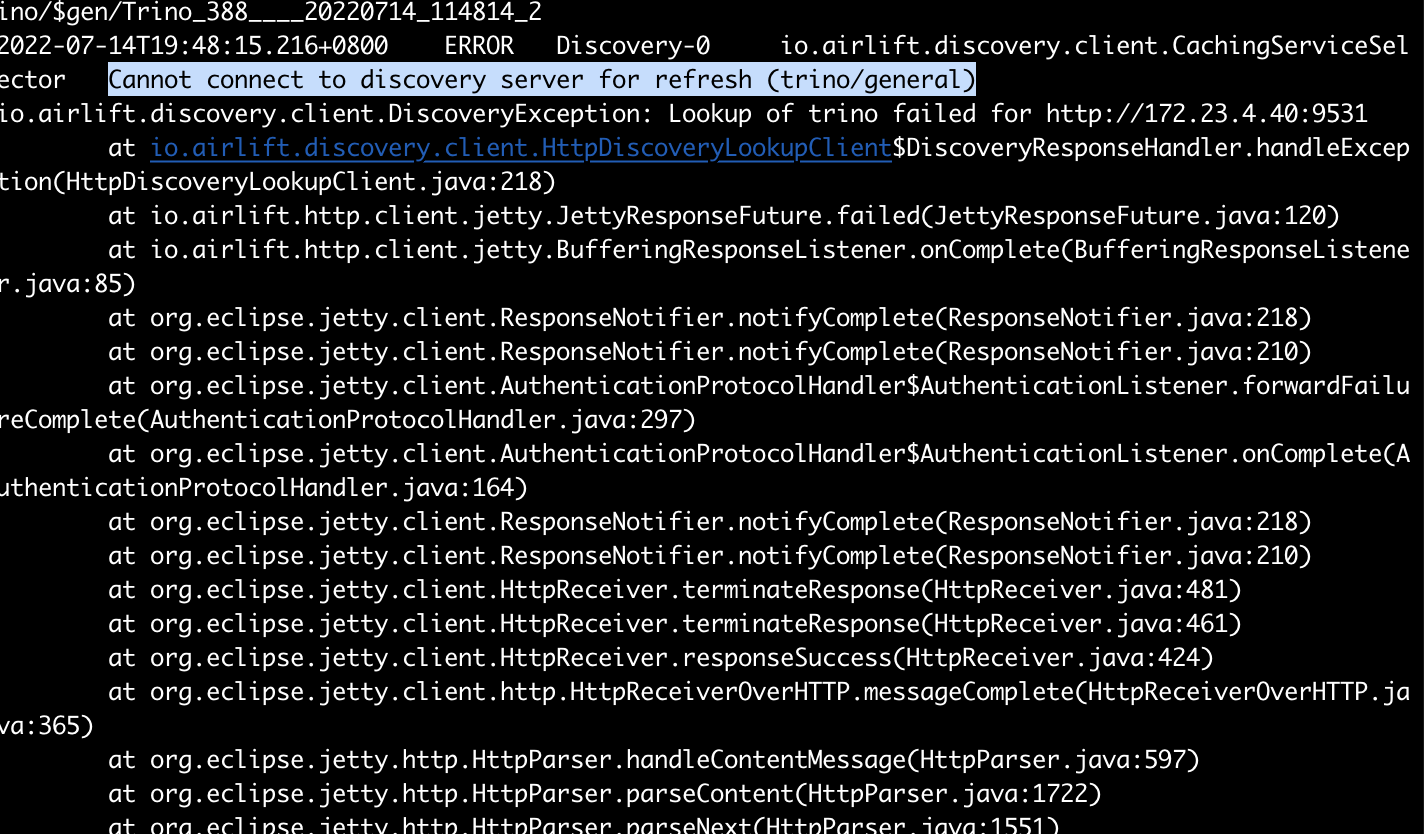 Cannot connect to discovery server for refresh (trino/general) · Issue #13177 · trinodb/trino ...