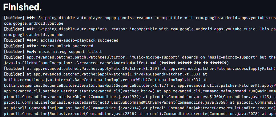Unable to print CJK letters in log · Issue #480 · reisxd/revanced-builder · GitHub