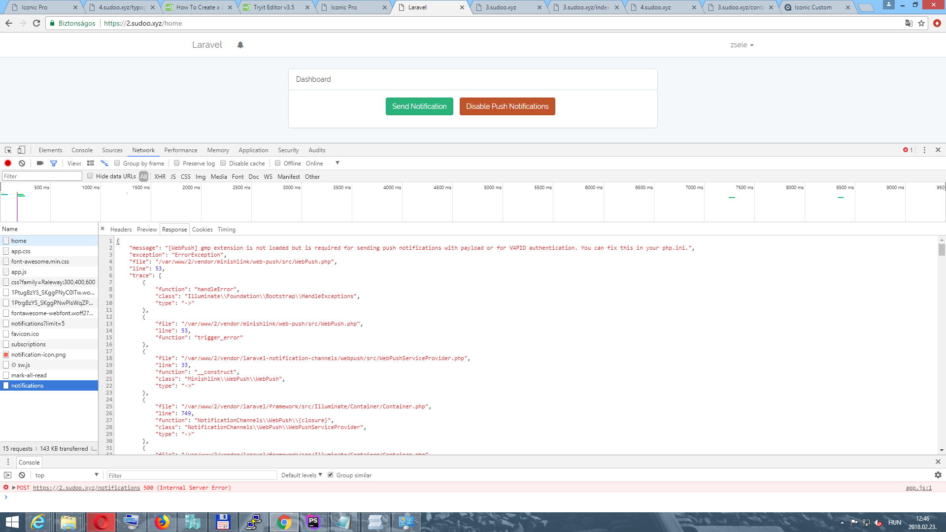 Endpoint truncated · Issue #15 · cretueusebiu/laravel-web-push-demo · GitHub