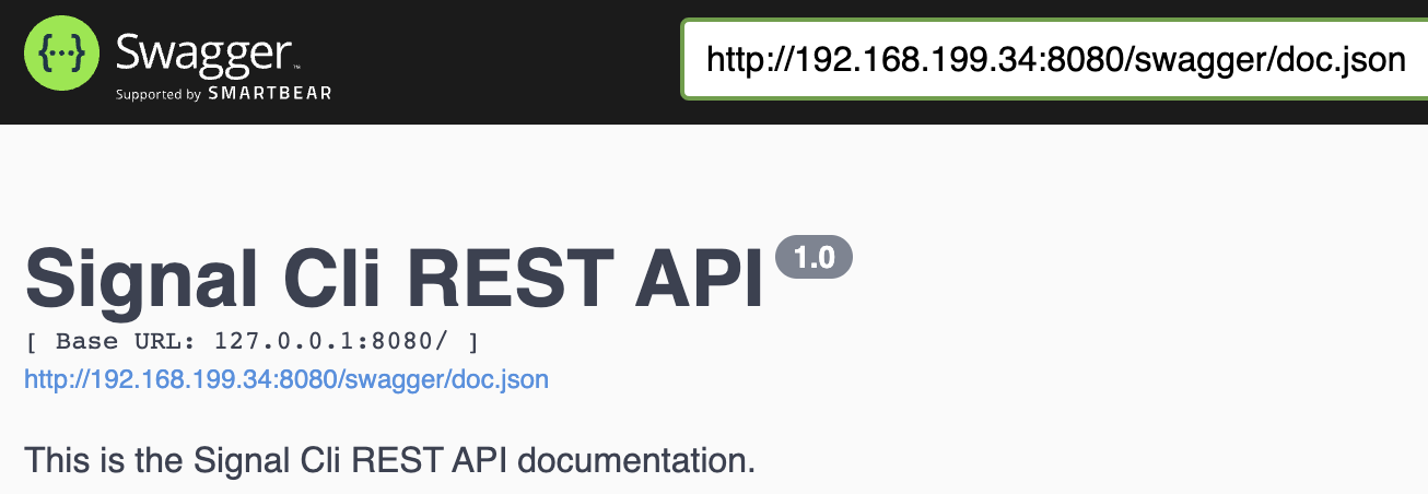 Base URL in Swagger defaults to 127.0.0.1 · Issue #225 · bbernhard/signal-cli-rest-api · GitHub
