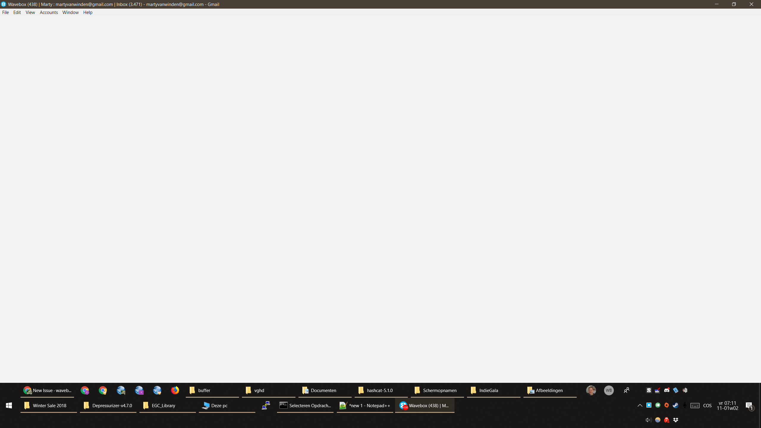 White screen when restoring from minimizing by clicking taskbar app ...