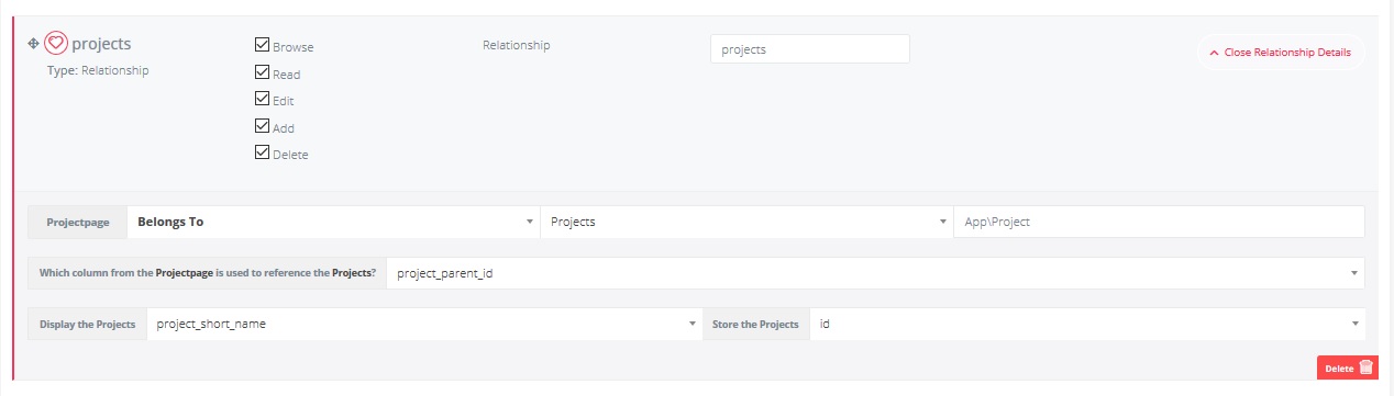 belongsTo Relationship bug Voyager 1.2.7 after changing from $options->column to ...