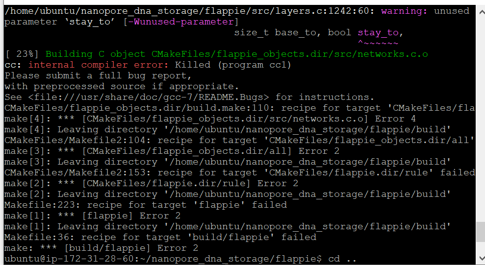 Installation got stuck in the middle · Issue #50 · nanoporetech/flappie · GitHub