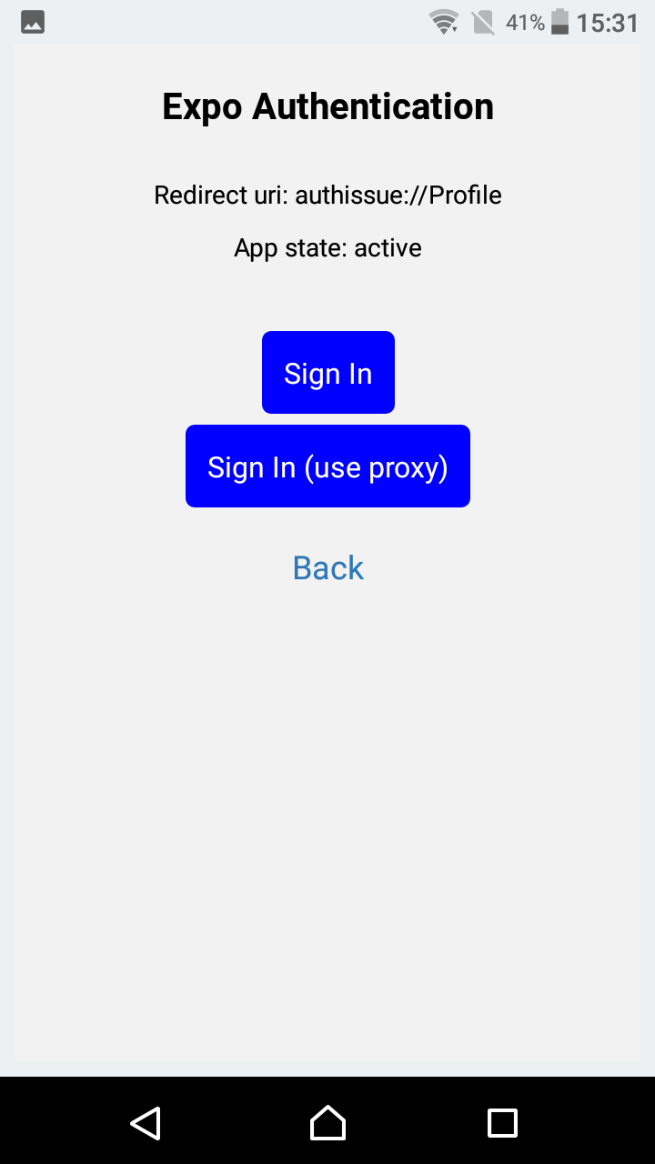 AuthSession returns dismiss result on Android standalone app · Issue #12044 · expo/expo · GitHub
