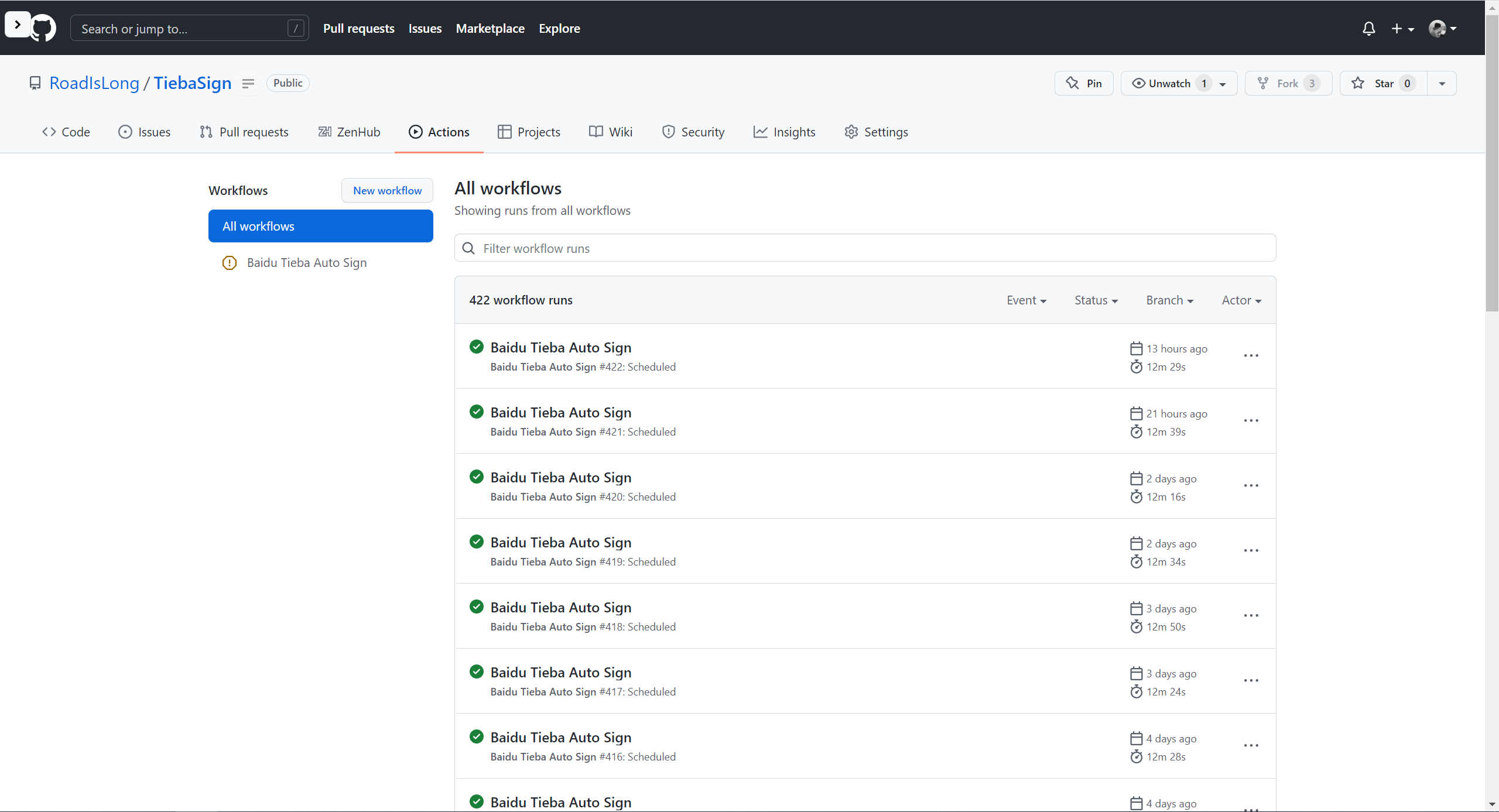 GitHub - xchopperx/TiebaSign: 百度贴吧自动签到