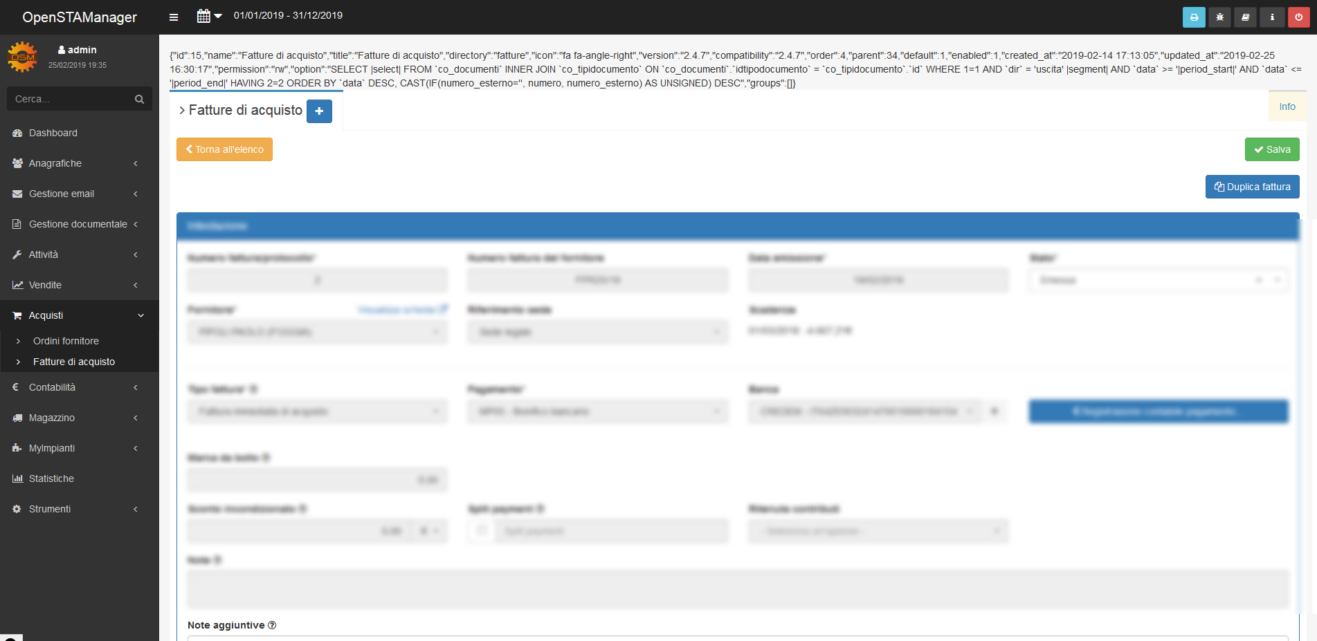 Prima nota non viene aggiunta al database · Issue #498 · devcode-it/openstamanager · GitHub