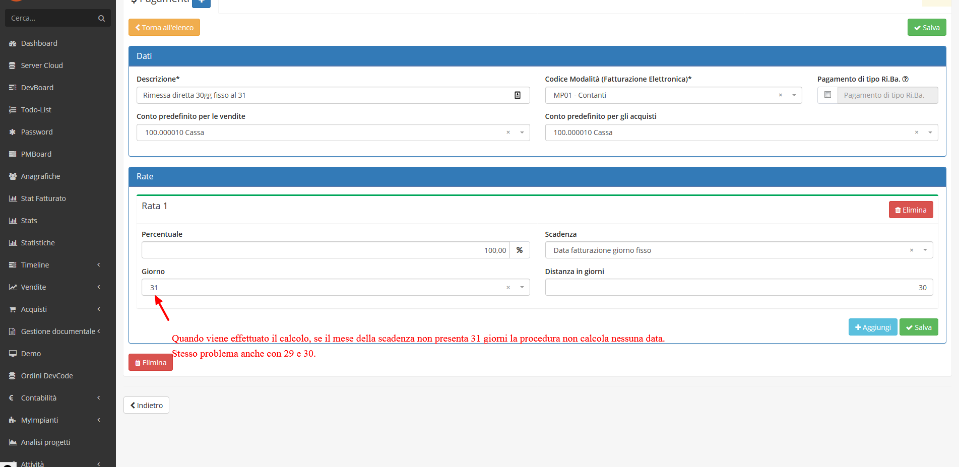 Problema calcolo data scadenza nelle fatture di vendita · Issue #724 · devcode-it/openstamanager ...