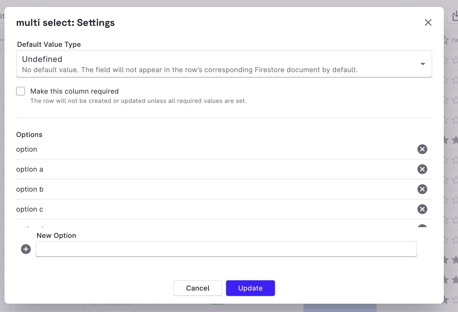 Allow reordering of Select and Multiselect field options · Issue #515 · rowyio/rowy · GitHub