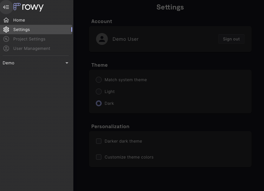Profile personalization option - Name+Profile Photo · Issue #532 · rowyio/rowy · GitHub