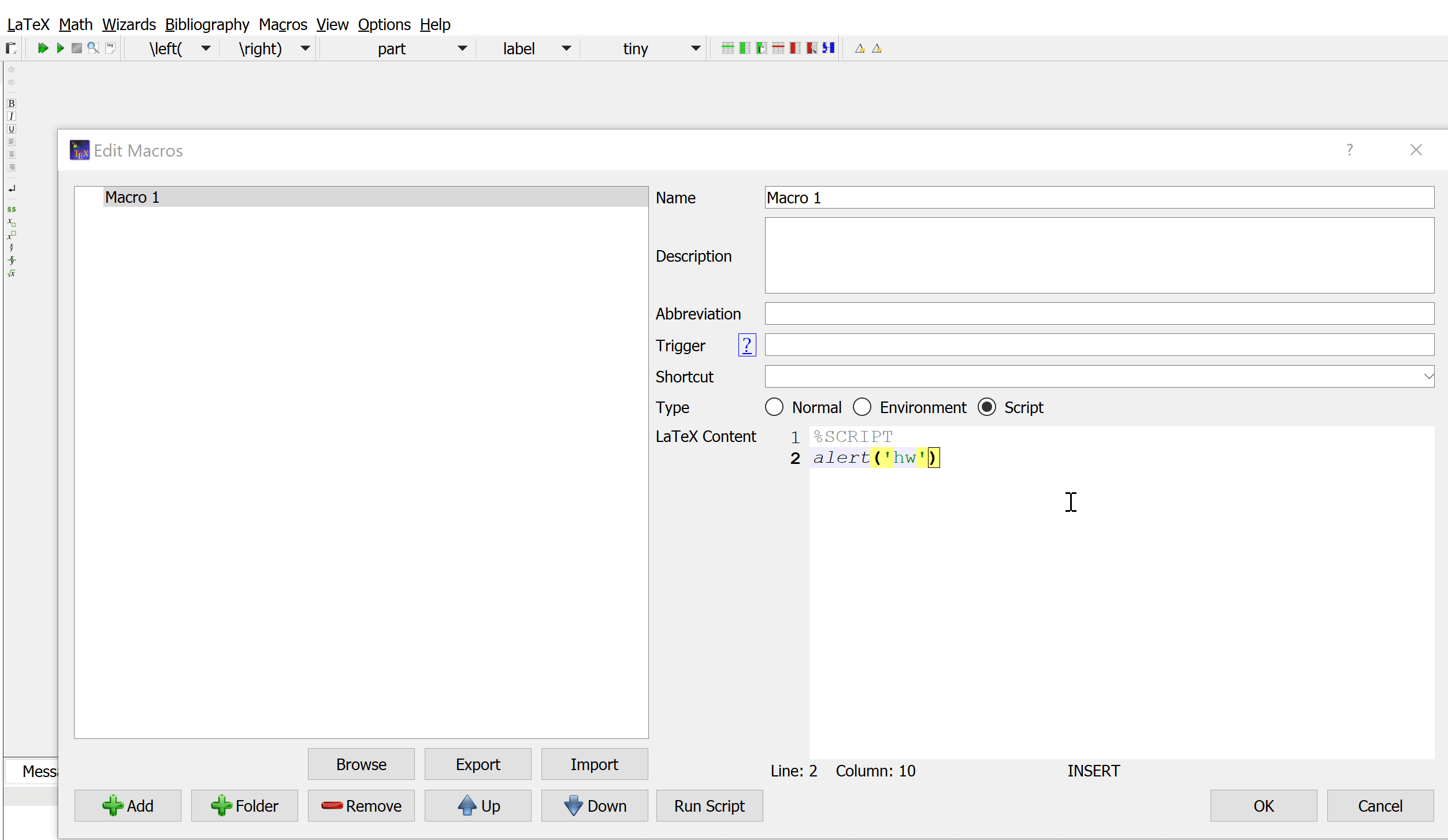 Shortcuts for new macros not propagated into menu · Issue #381 · texstudio-org/texstudio · GitHub