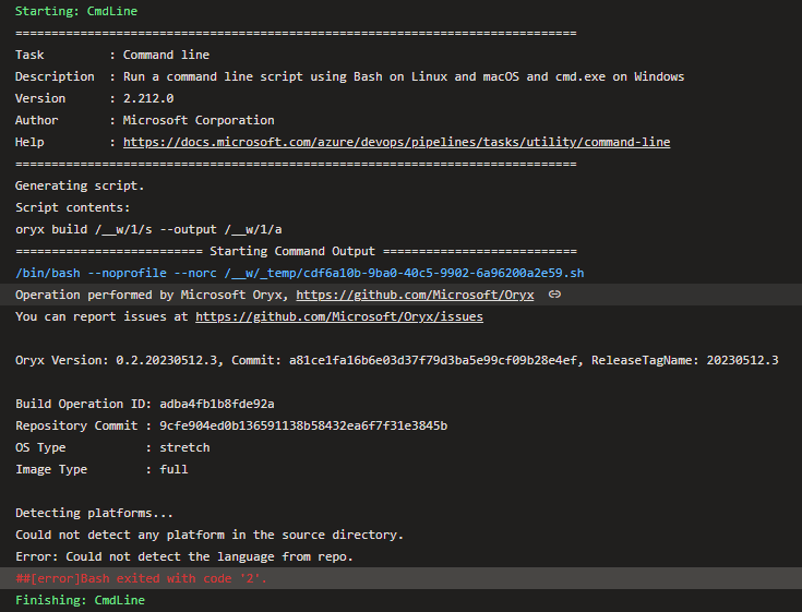 Oryx unable to detect .net solution · Issue #2001 · microsoft/Oryx · GitHub