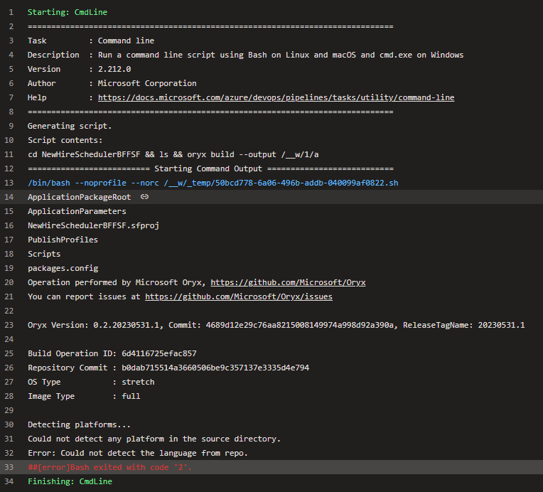 Oryx unable to detect .net solution · Issue #2001 · microsoft/Oryx · GitHub