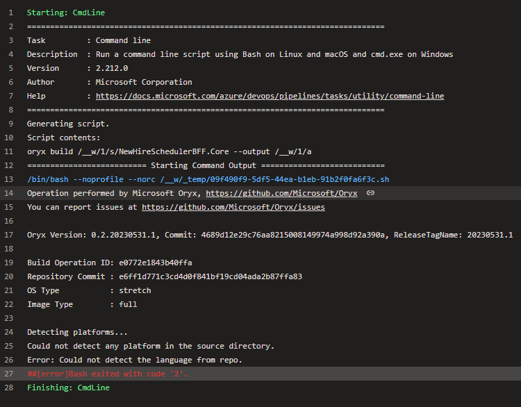 Oryx unable to detect .net solution · Issue #2001 · microsoft/Oryx · GitHub